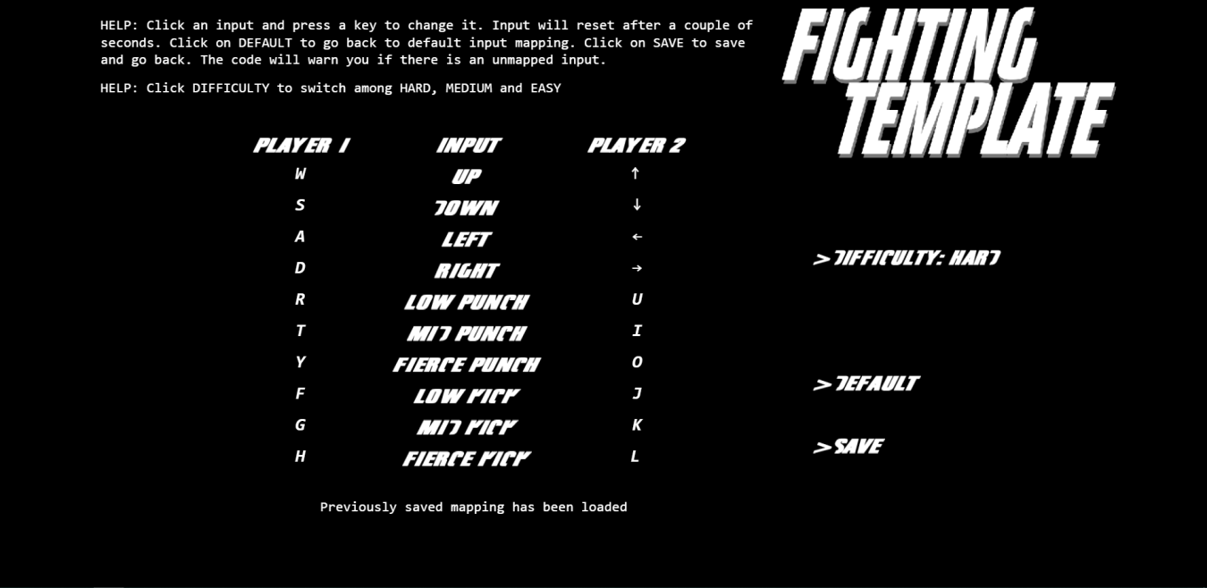 Fighting Template: A (Not So) Basic One - Game Templates