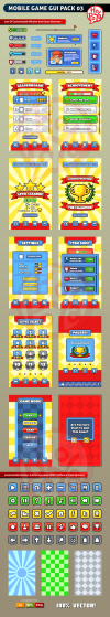 Mobile Game GUI Pack 03 - Game User Interfaces