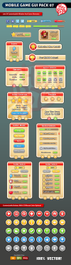 Mobile Game GUI Pack 07 - Game User Interfaces