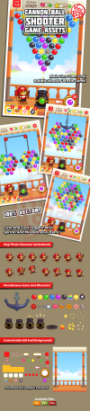 Cannon Ball Shooter Game Assets - Game Sprites