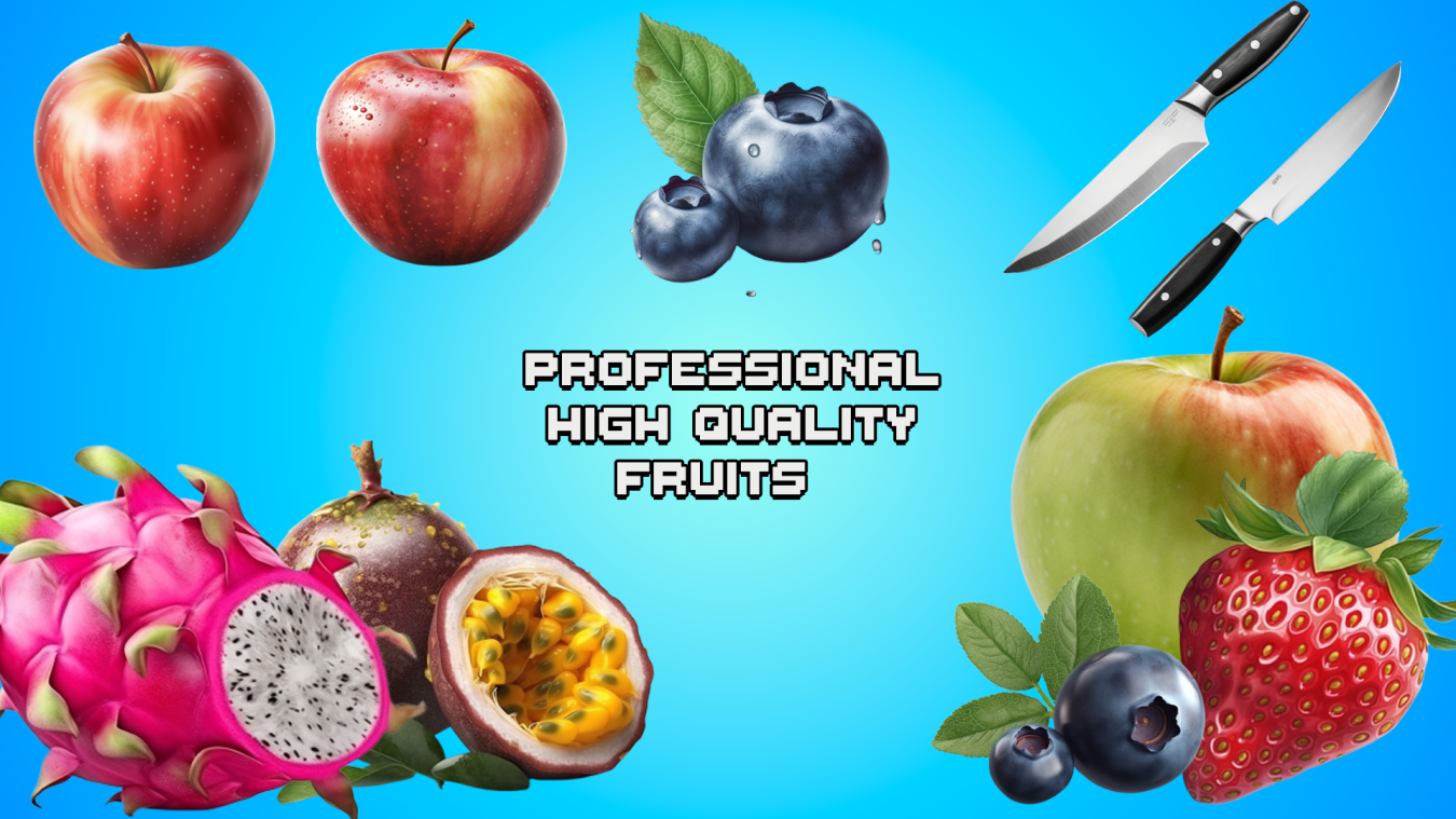 Realisitc Fruits 2D - Game Sprites