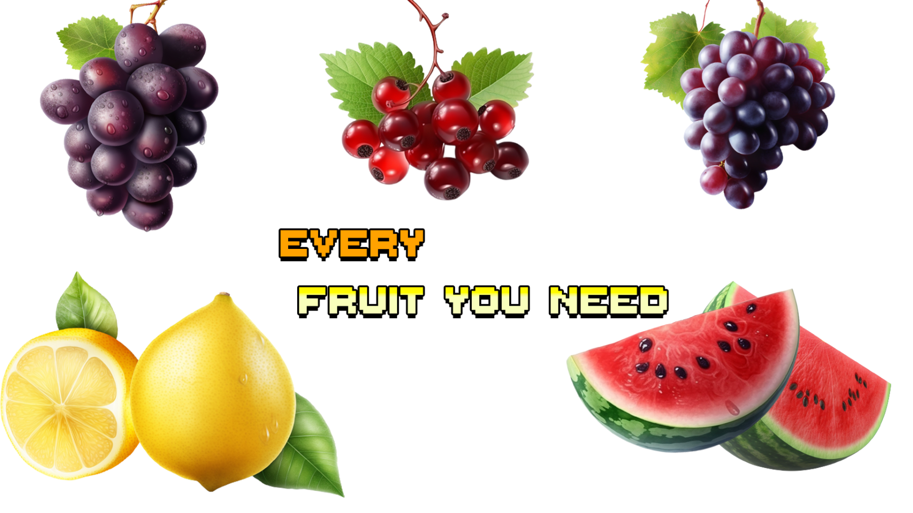 Realisitc Fruits 2D - Game Sprites
