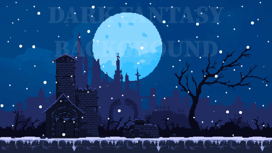 2D Pixel Art DARK FANTASY Backgrounds - Game Backgrounds