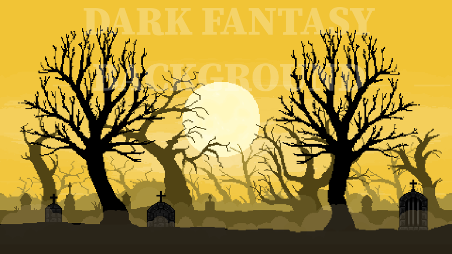 2D Pixel Art DARK FANTASY Backgrounds - Game Backgrounds