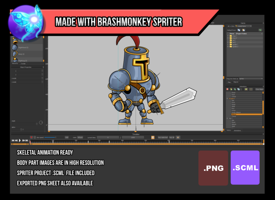 The Knights - Game Sprites - Spriter Animations