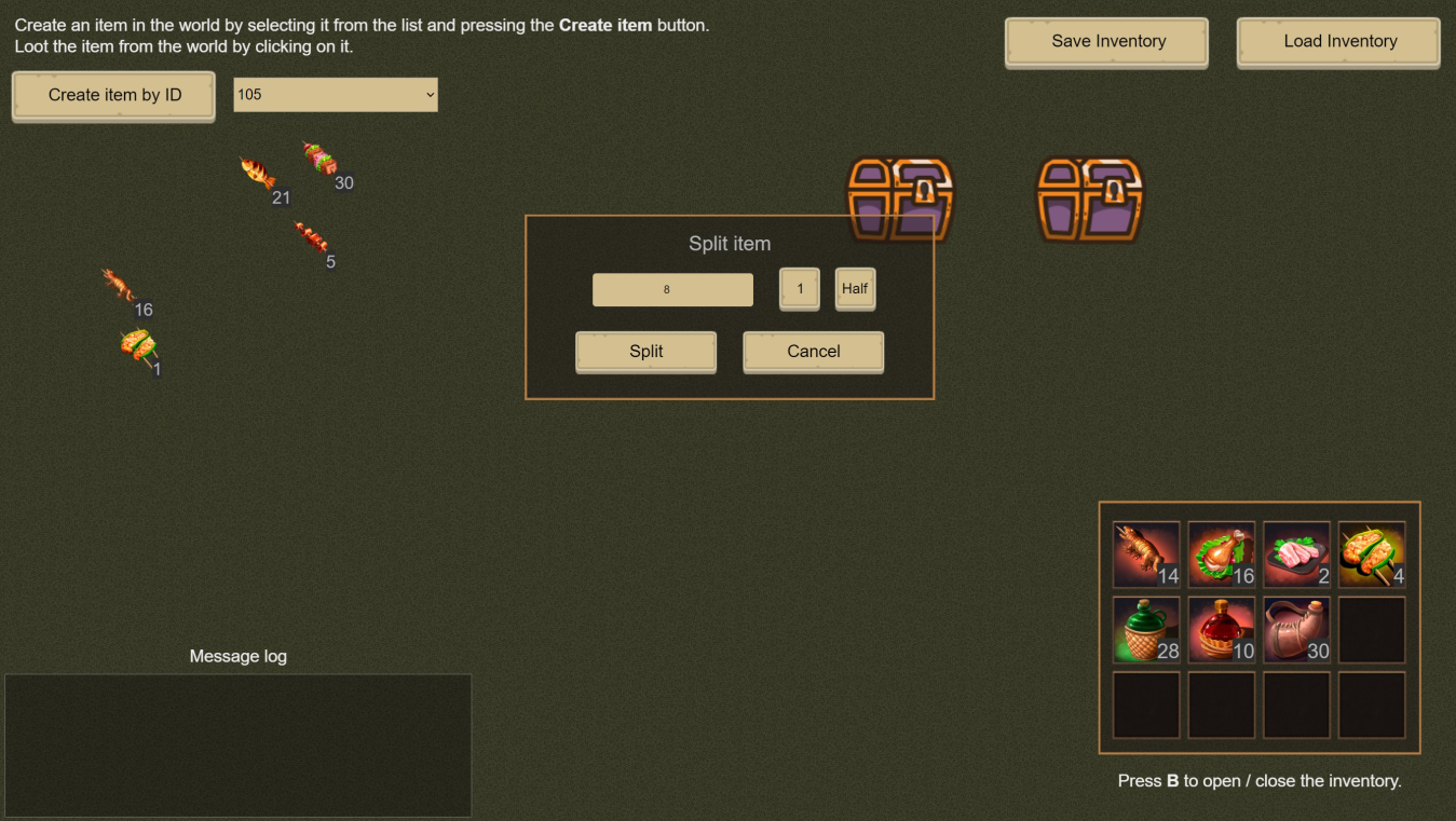 Inventory System - Game Templates