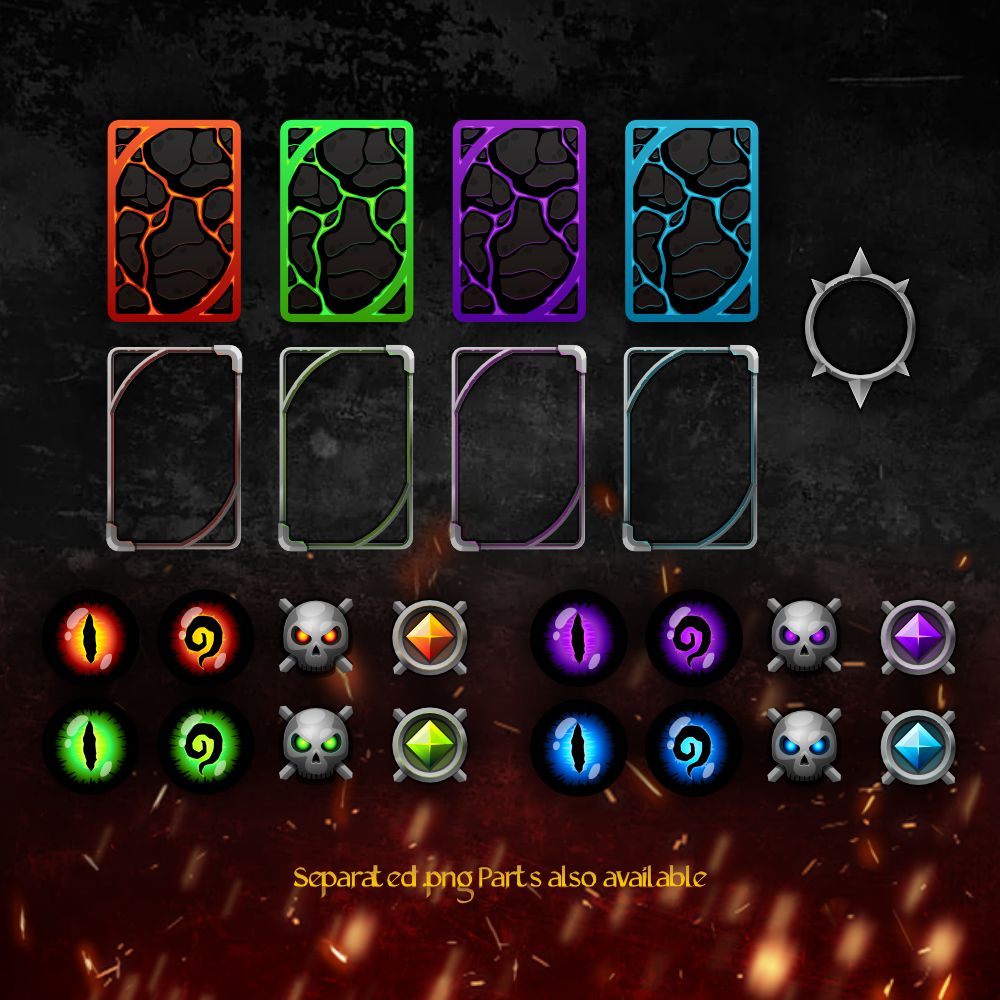 TCG Card Template vol. 2 - Game Asset Packs