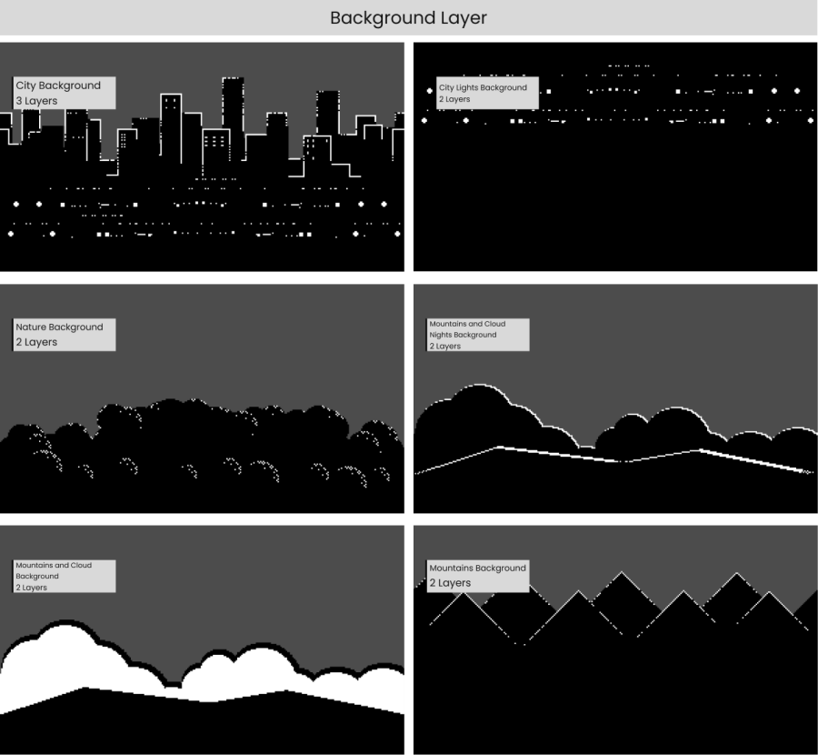1-Bit Background Pack - Game Backgrounds