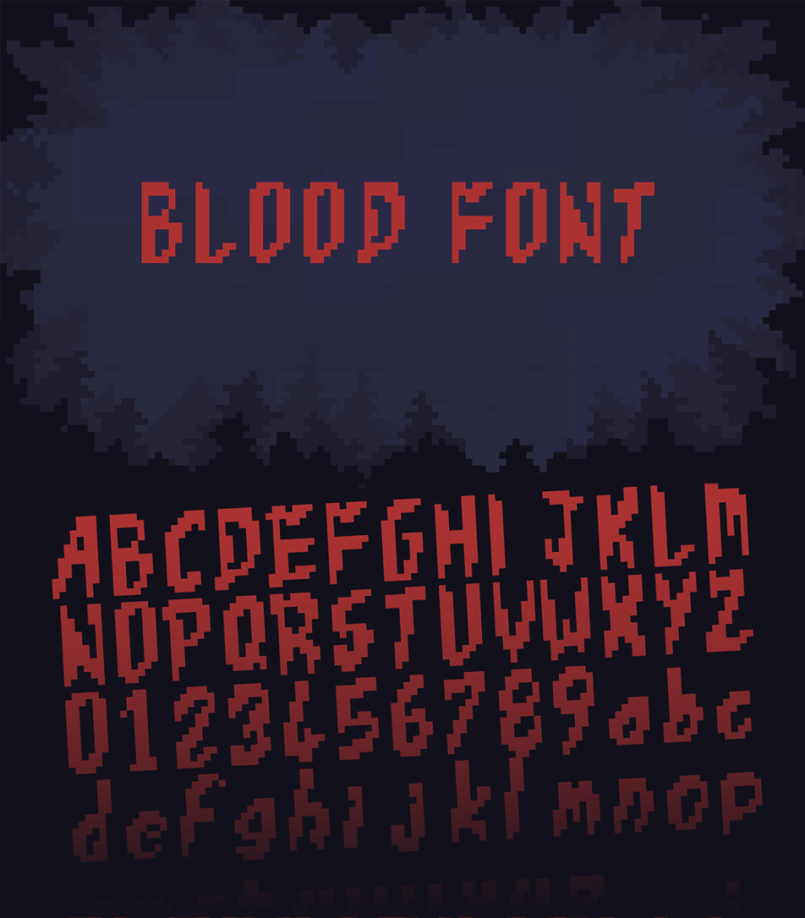 Anidote Blood Sprite Font - Game Sprite Fonts