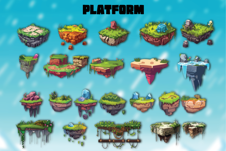 Adventure Sky Platforms - Game Asset Packs