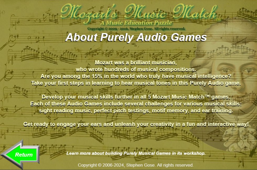 "Mozart Music Match"™ — Sight Reading - Game Templates