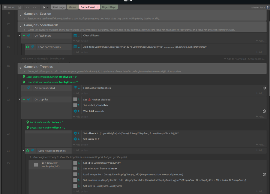 GameJolt API - Achievements, Scores & Leaderboards