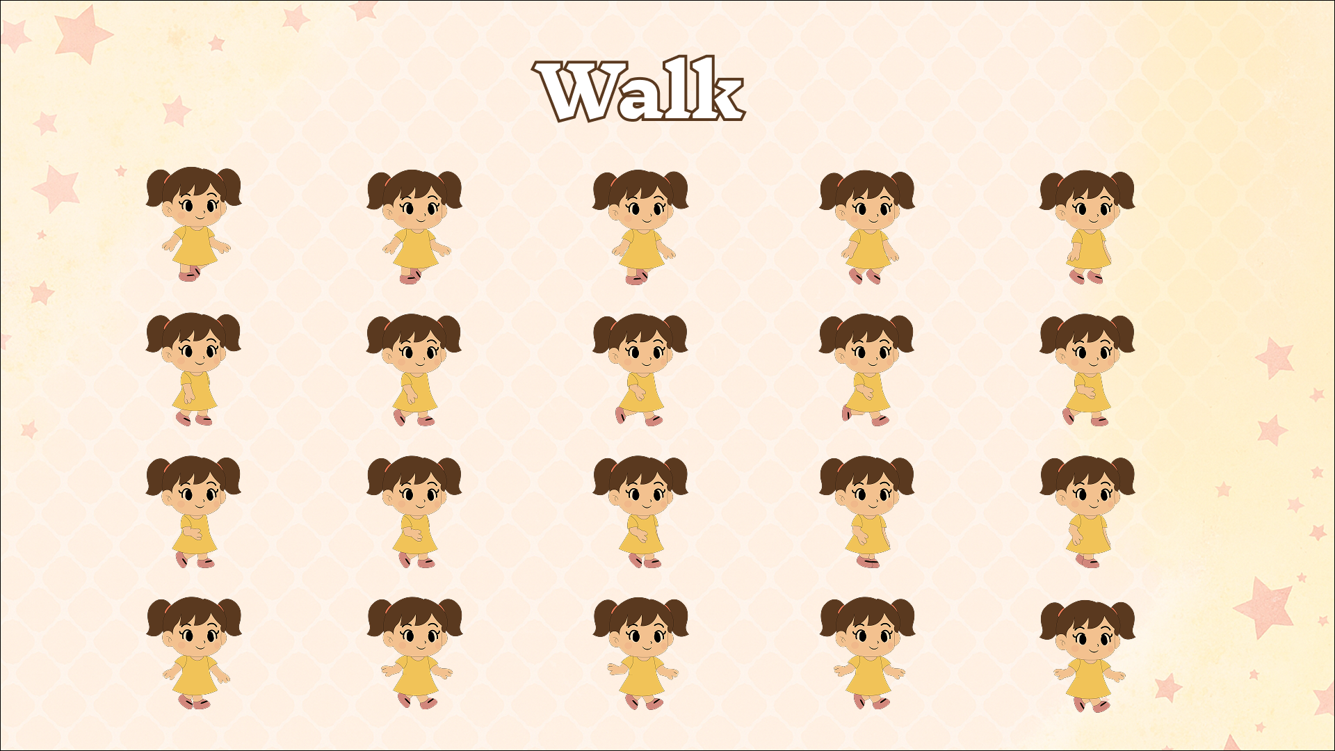 Free Character Sprite Chibi Cute Mini Girl Character Sprite