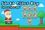Christmas Santa Boy 2D Character Sprite Sheet - Game Sprites