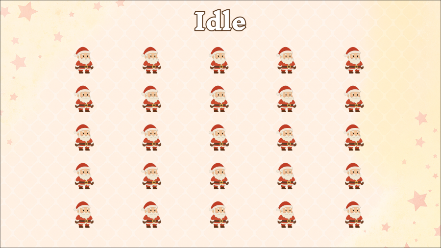 Christmas Santa Boy 2D Character Sprite Sheet - Game Sprites