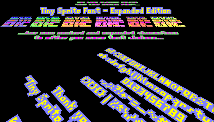 Tiny Sprite Font - Expanded Edition - Game Sprite Fonts