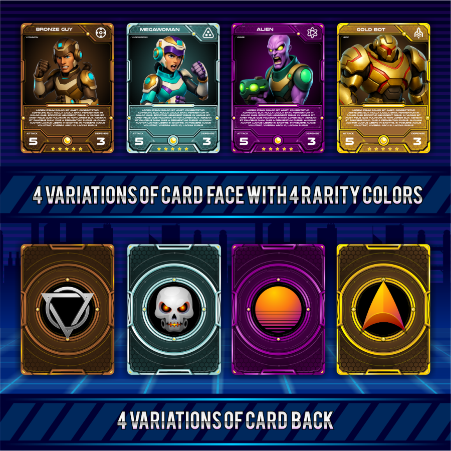 TCG Card Game Template vol. 5 - Game Asset Packs