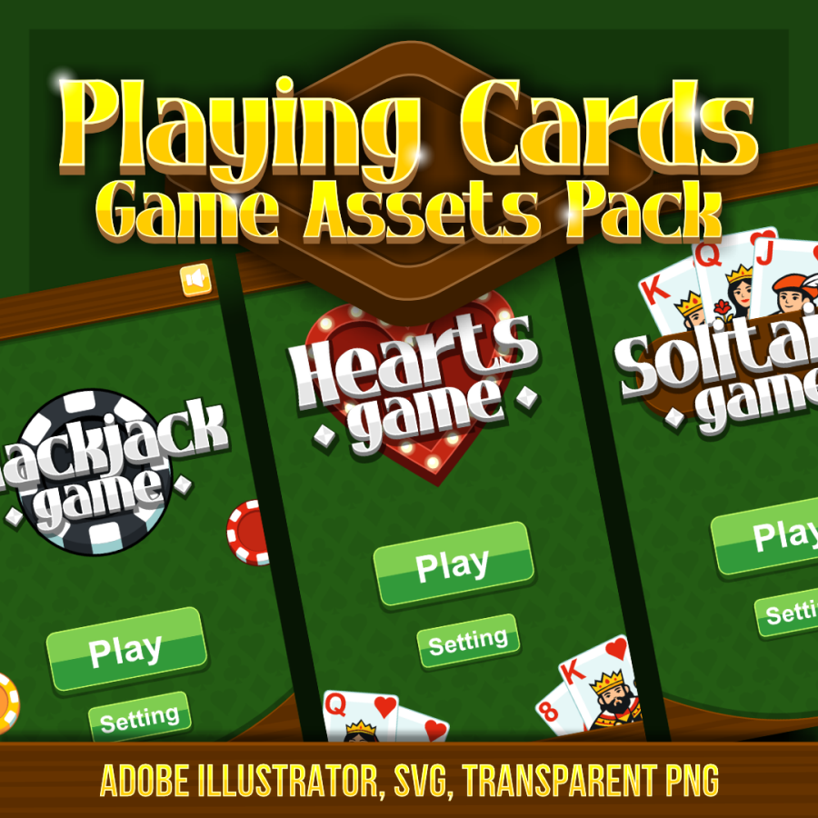 Playing Card Game Assets Pack - Game Asset Packs