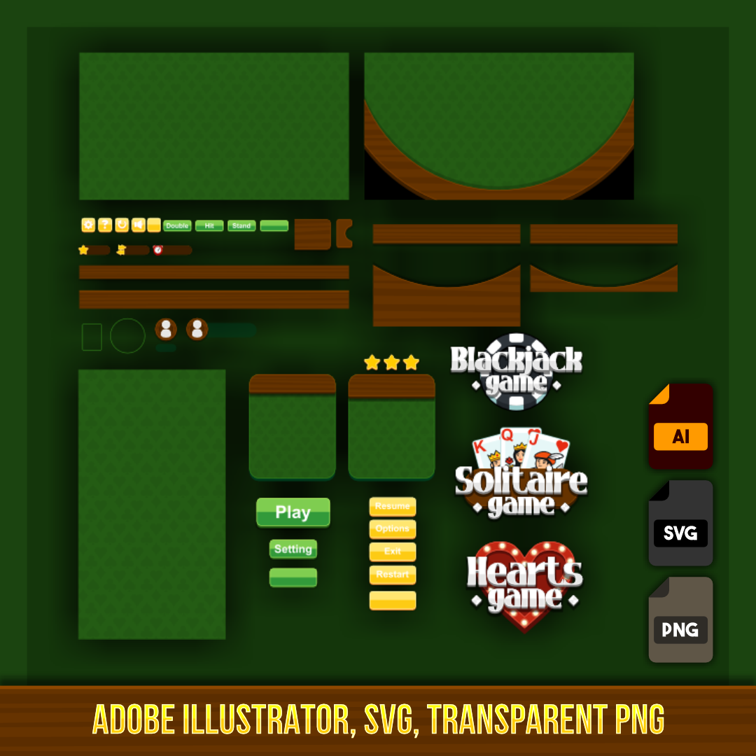 Playing Card Game Assets Pack - Game Asset Packs