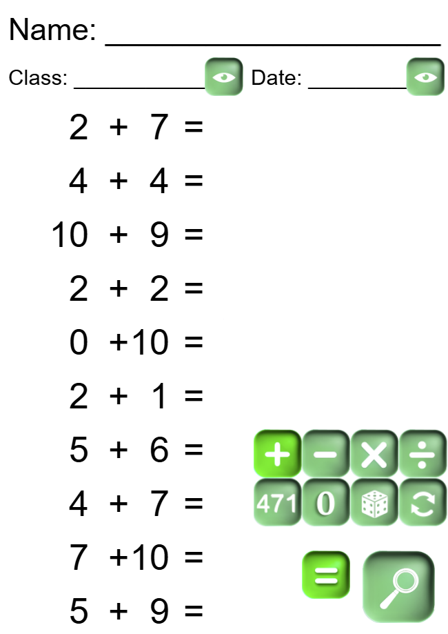 Math Worksheets: Addition, Subtraction, Multiplication, Division