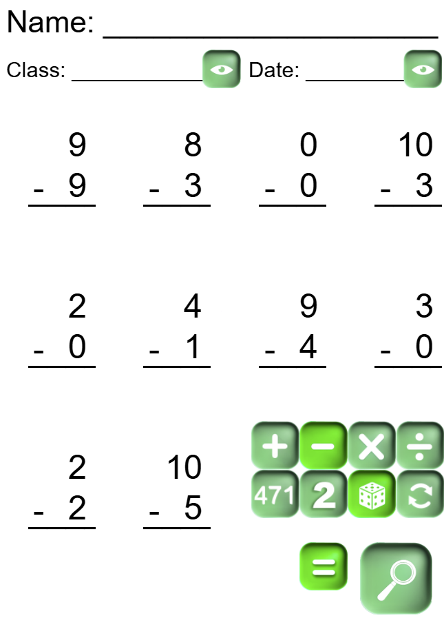 Math Worksheets: Addition, Subtraction, Multiplication, Division