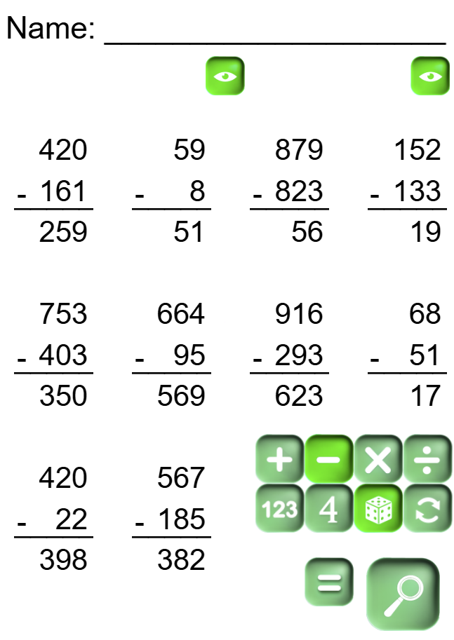 Math Worksheets: Addition, Subtraction, Multiplication, Division