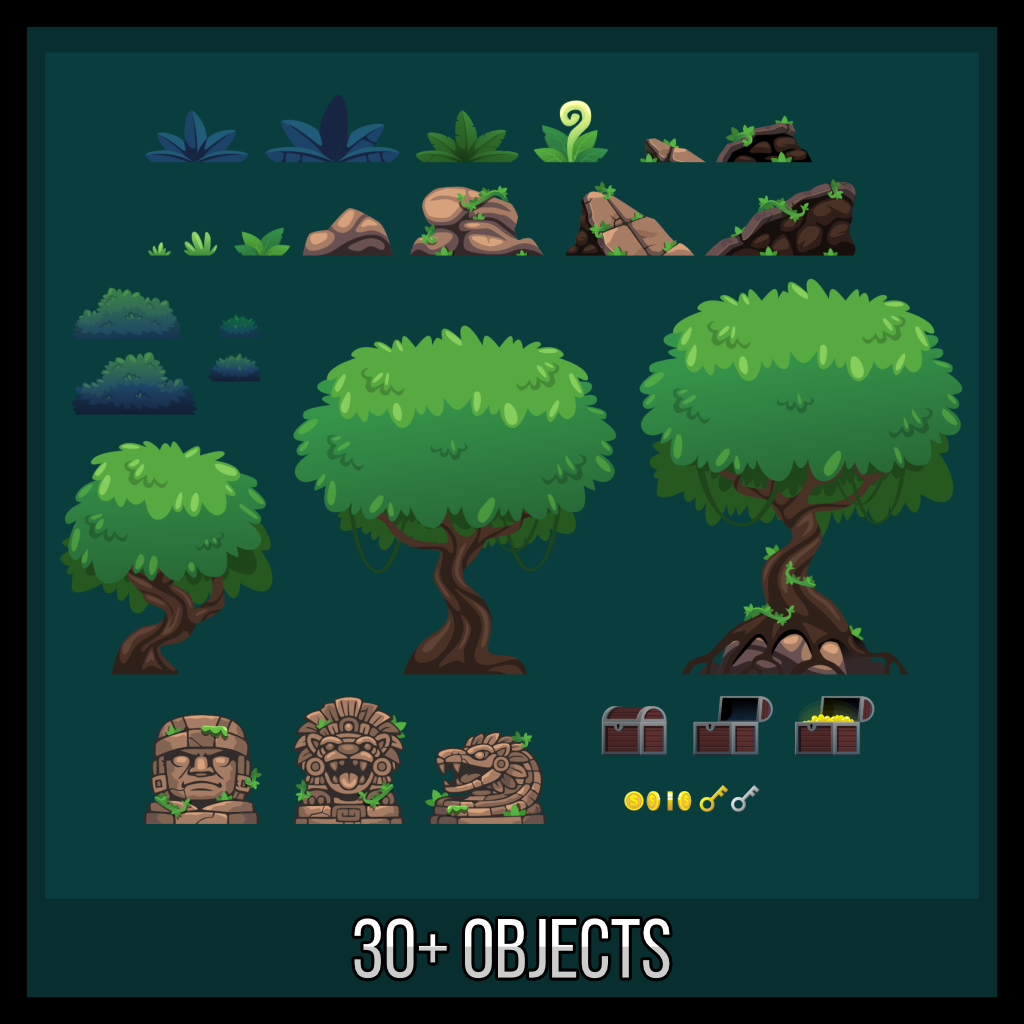 Jungle Temple Platformer Tileset - Game Tilemaps