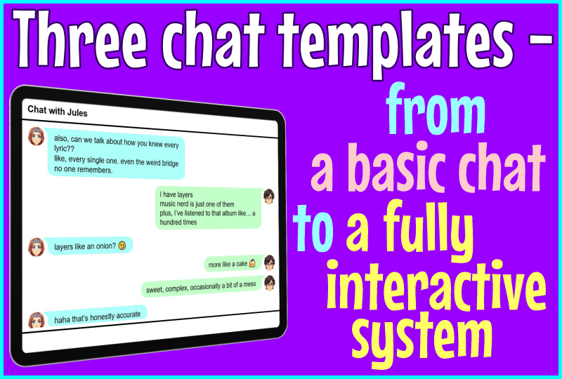 Chat System Templates for Construct 3 – Visual Novels, Dating