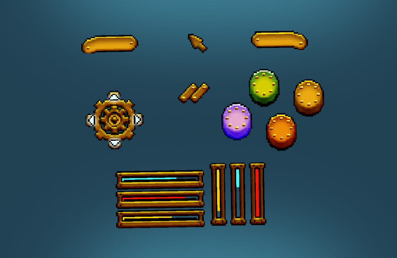Retro Pixel UI : Steam Pixels - Game User Interfaces