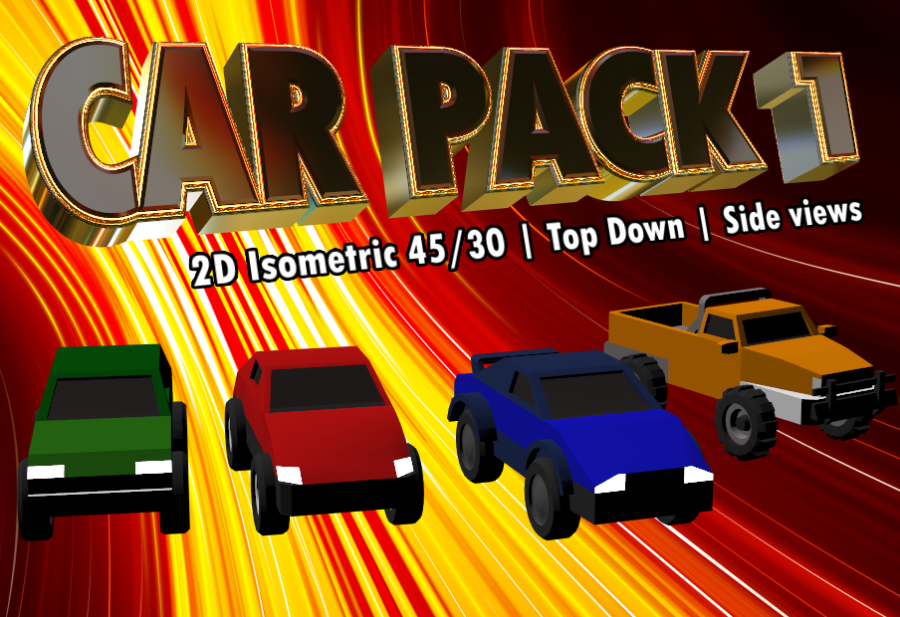 3D Car Pack 1 - Game Sprites