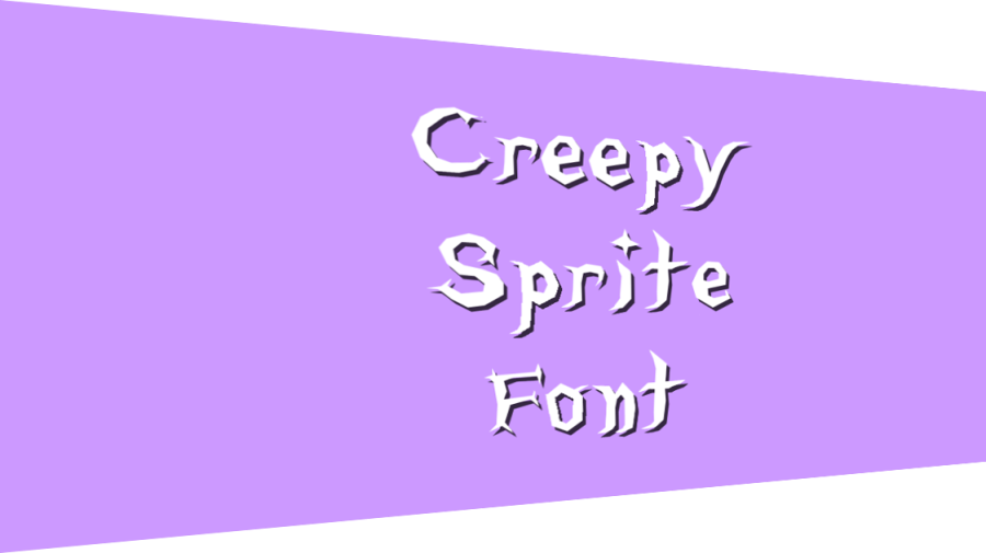 Creepy Sprite Font in 10 colours - Game Sprite Fonts