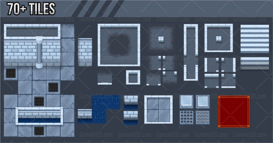 The Castle - Top Down Tileset - Game Tilemaps