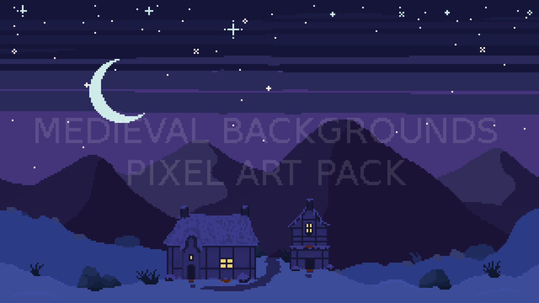 2D Pixel Art Medieval Backgrounds Pack - Game Backgrounds