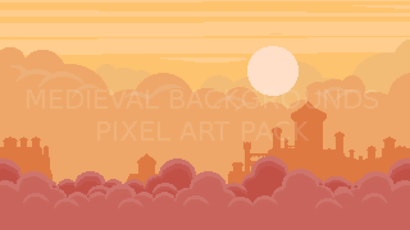 2D Pixel Art Medieval Backgrounds Pack - Game Backgrounds