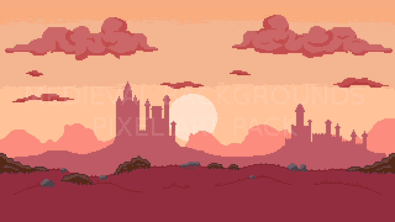 2D Pixel Art Medieval Backgrounds Pack - Game Backgrounds